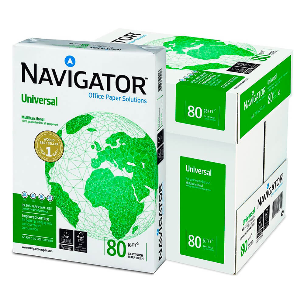 Papel Navigator 5 Paq X 500 Hojas A4 80gr